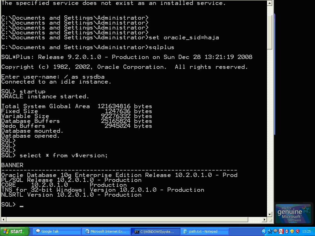OraFAQ Forum: Server Administration » setting the environment problem