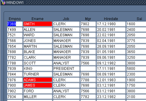 OraFAQ Forum: Forms » can i highlight the record in a block